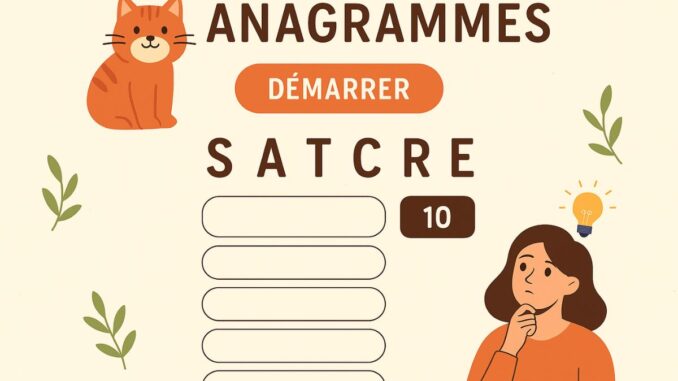 Anagramme 5 à la Suite | Jeu de lettres en ligne gratuit